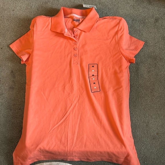 Basic Editions | Tops | Peach Basic Edition 5 Button Polo | Poshmark